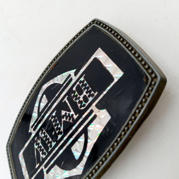 Accessories | Bmw Belt Buckle Vintage Car Collectible Well Worn Black ...